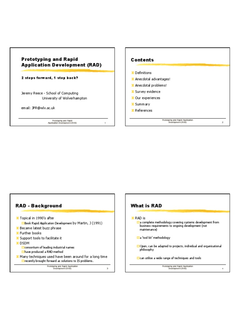 Rapid Application Development | PDF | Software Prototyping | Software Development Process