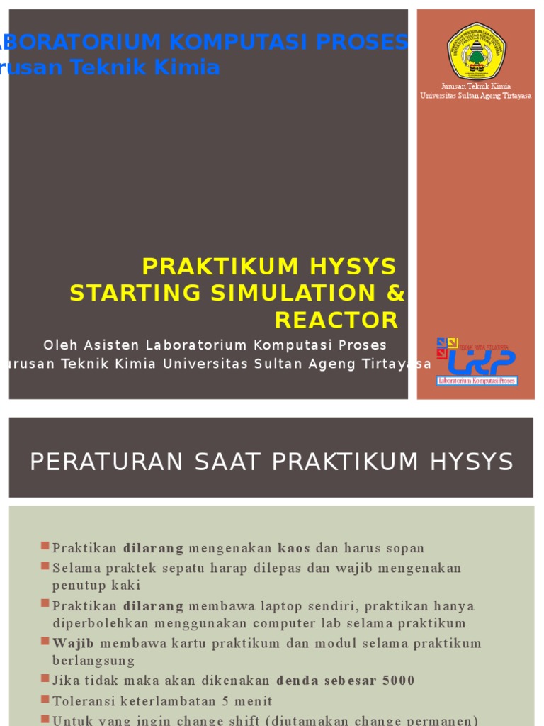Pertemua 1 Hysys | PDF | Teknologi & Rekayasa