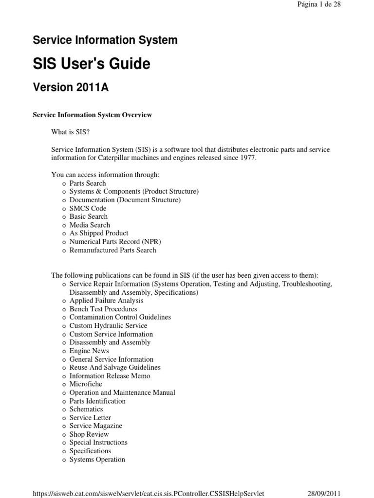 SIS User's Guide: Service Information System | PDF | Icon (Computing ...
