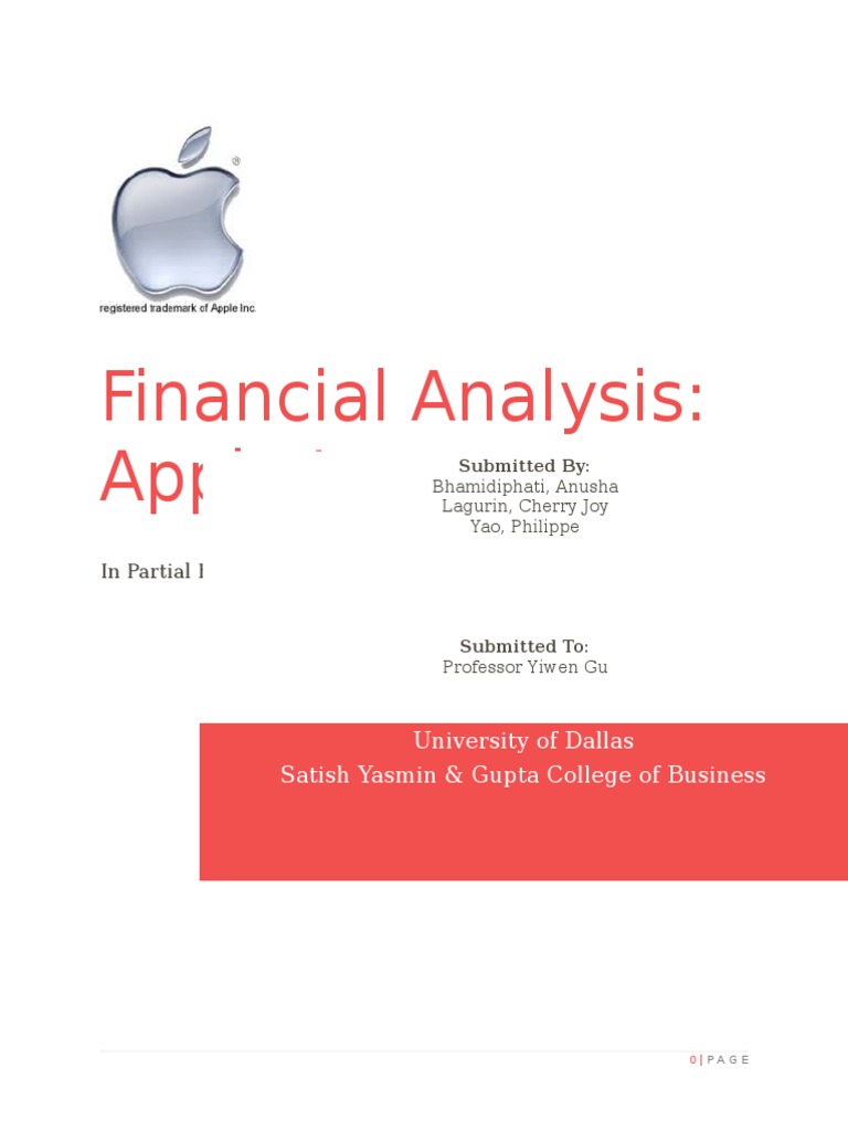 Financial Analysis - Apple | PDF | Capital Budgeting | Net Present Value