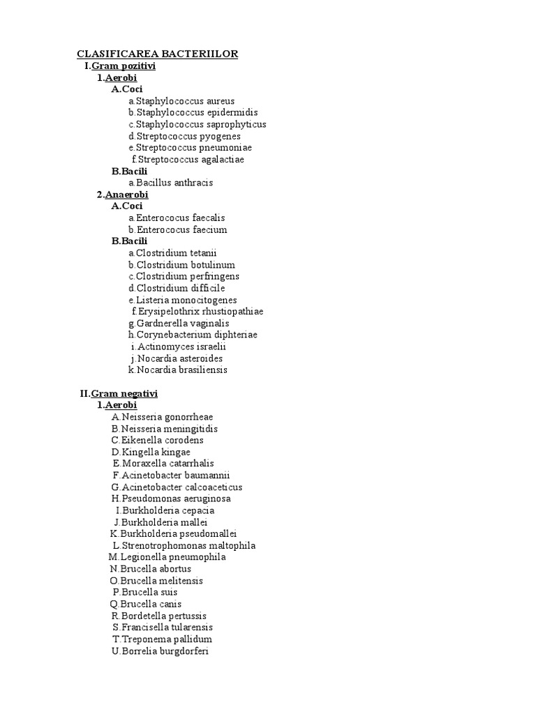 Clasificarea bacteriilor coci gram pozitivi | PDF | Gram Negative ...