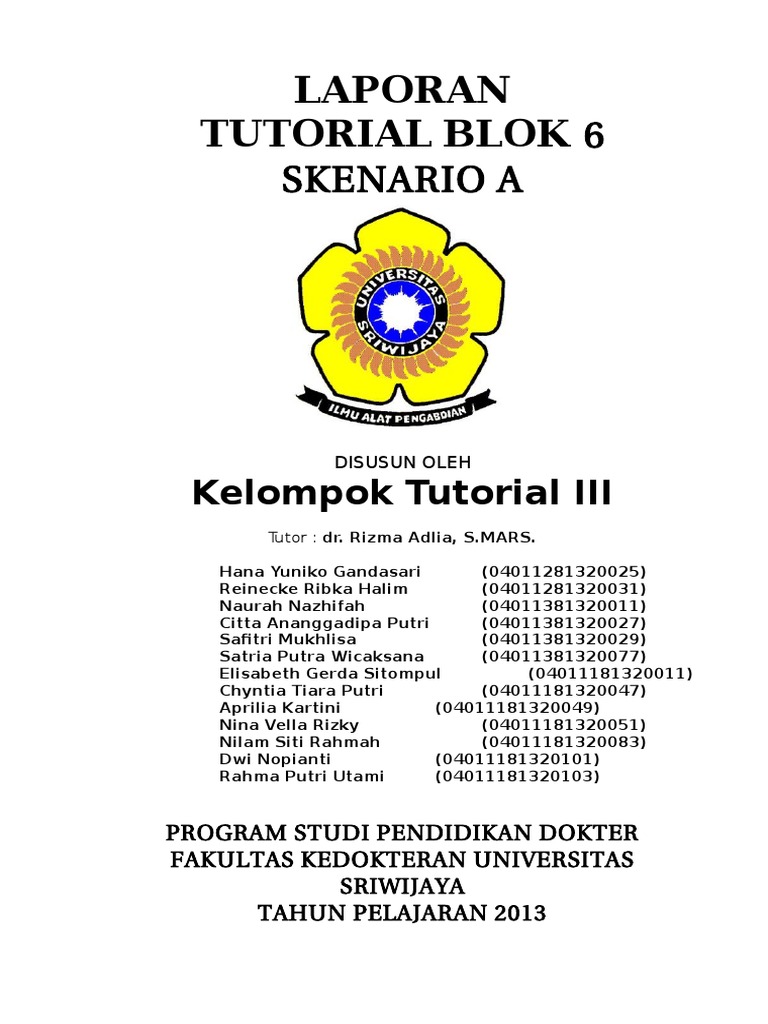 Laporan Tutorial Skenario A Kelompok 3 | PDF | Kesehatan Holistik