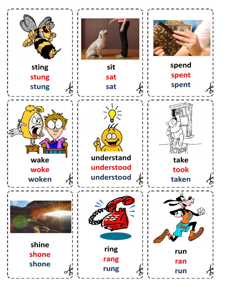 Irregular Verbs Flashcards 3 | PDF | Self-Improvement