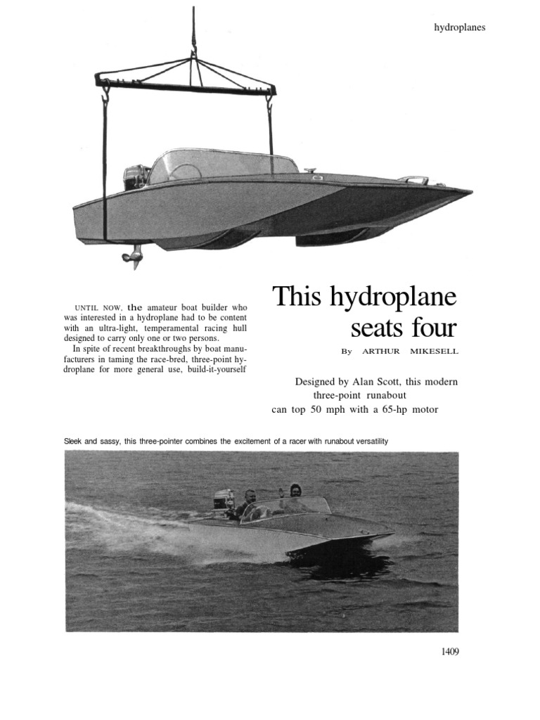 Hydro Dynamic Hydroplane | PDF | Hull (Watercraft) | Deck (Ship)