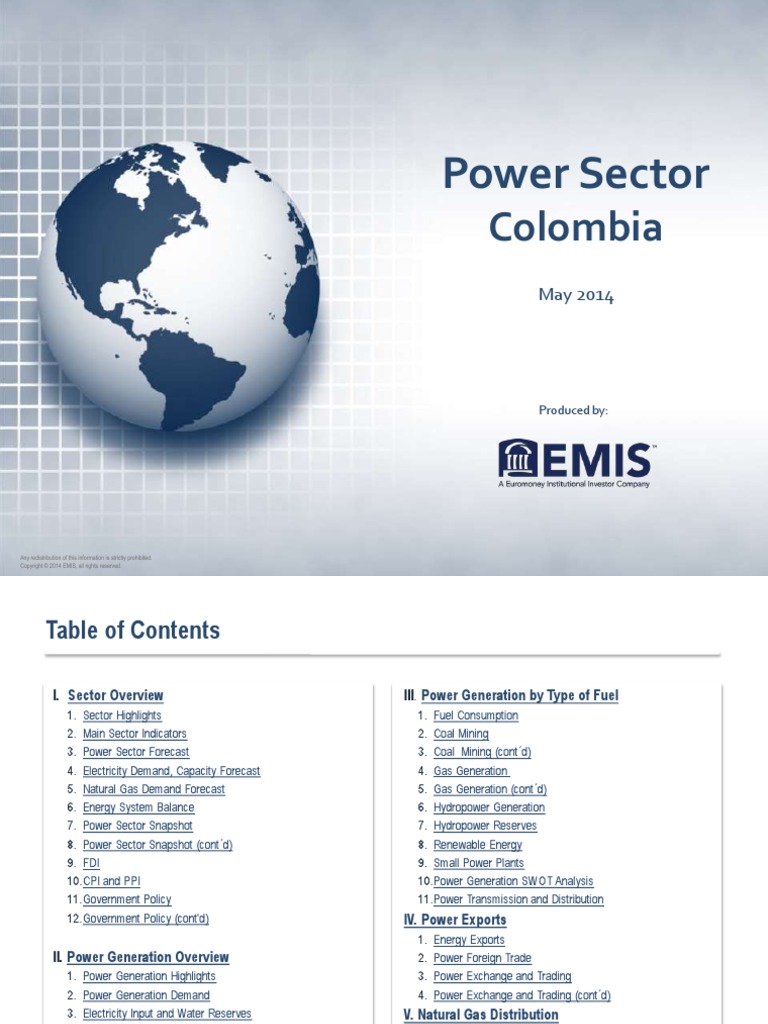 Colombia Power Sector Report | Download Free PDF | Kilowatt Hour ...