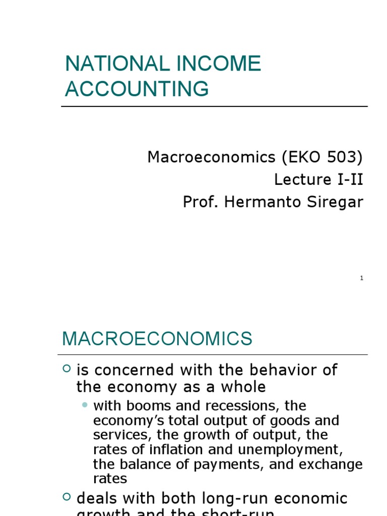 National Income Accounting in Macroeconomics | PDF | Inflation ...