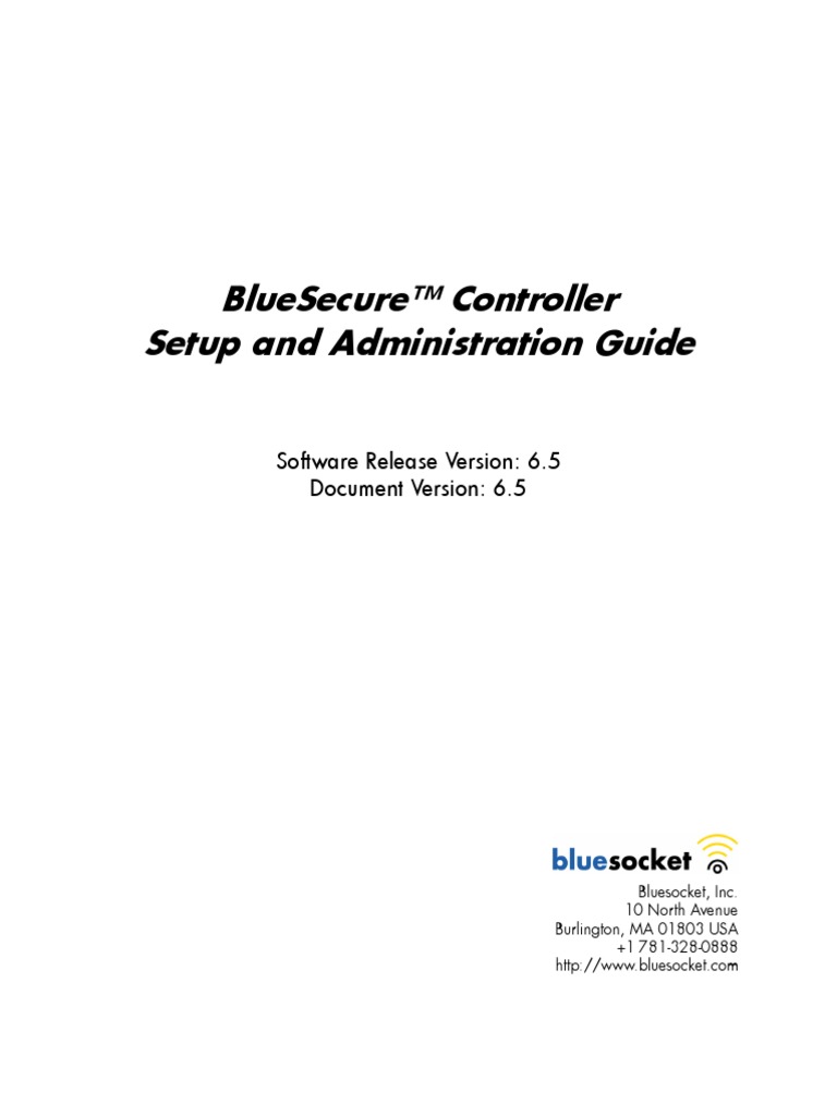 Bluesocket Controller (BSC) Setup and Administration Guide | PDF ...