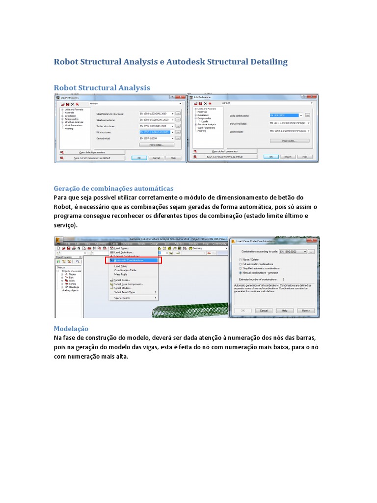 TUTORIAL - Robot Structural Analysis e Autodesk Structural Detailing | PDF