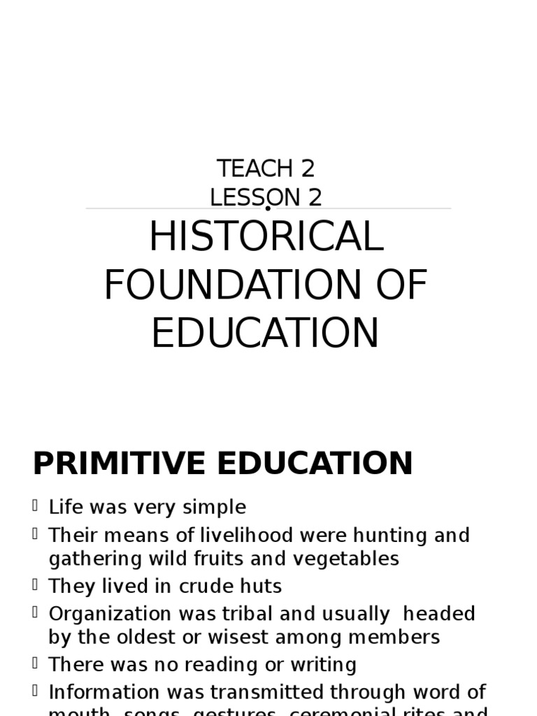 Historical Foundations of Education | PDF