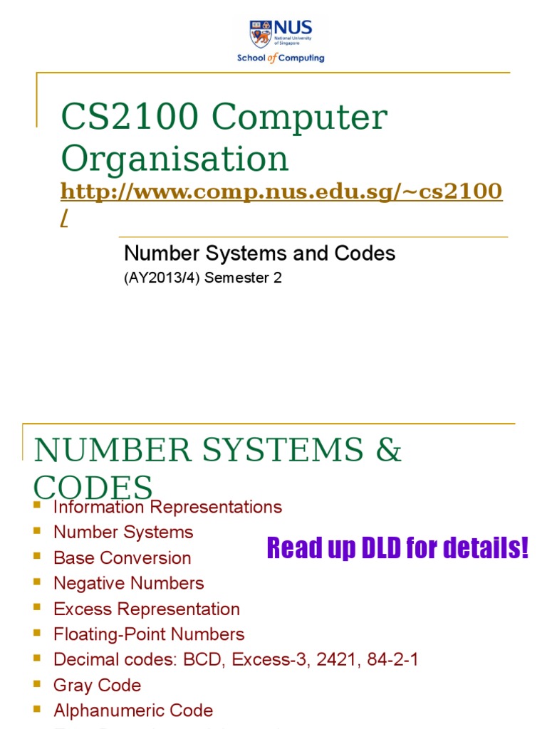 Number Systems And Codes Pdf Binary Coded Decimal Error Detection And Correction