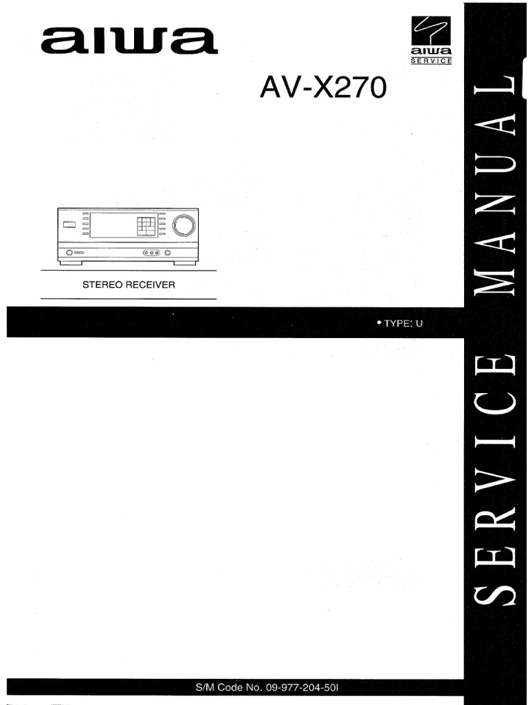 Aiwa AV-X270 Service Manual | PDF