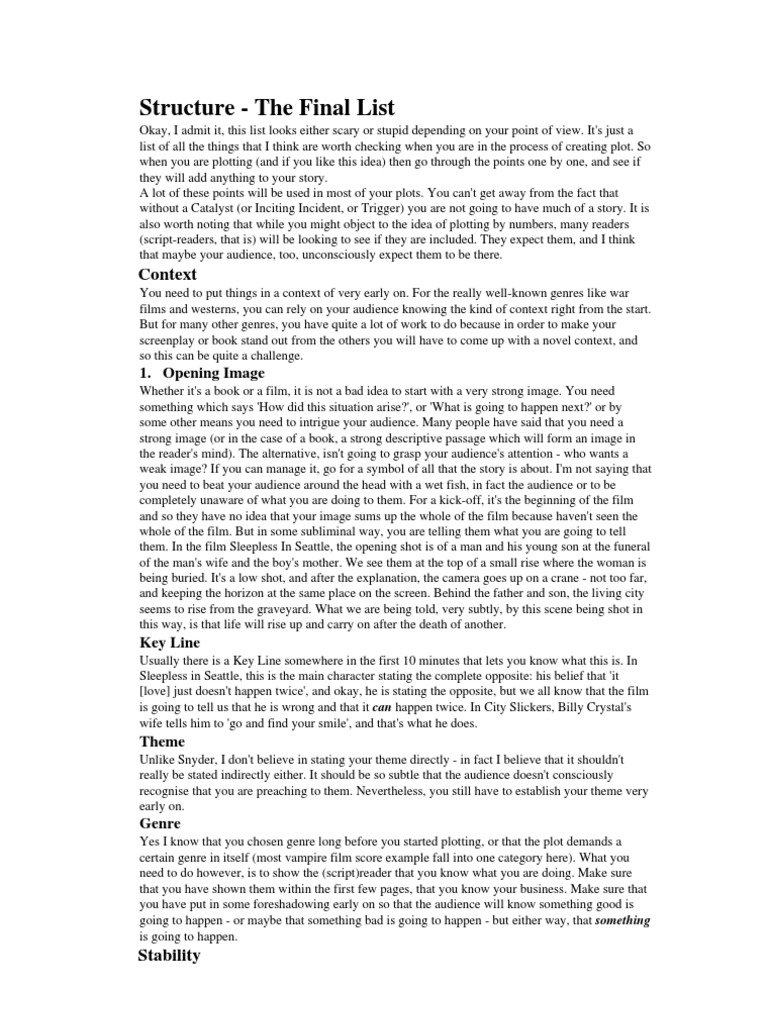 Movie Structure 40 System | Plot (Narrative) | Hero
