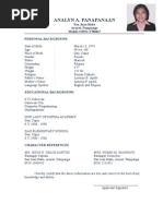 Curriculum Vitae | PDF | Tagalog Language | Philippines