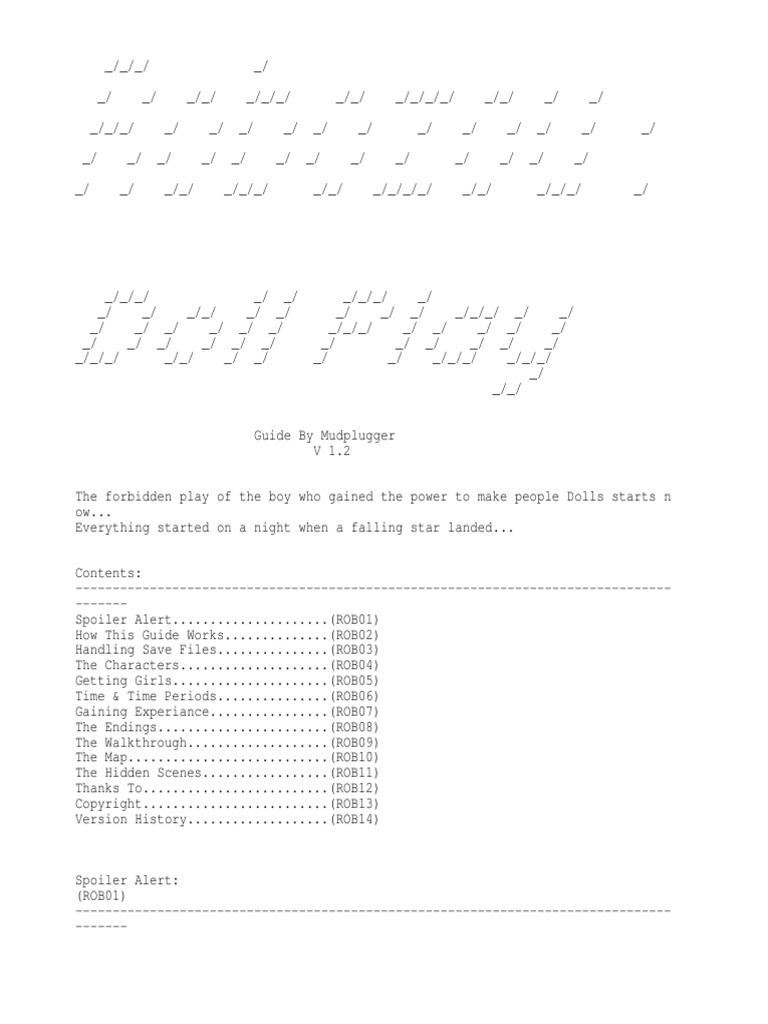 Robozou Walkthrough | Computer File | Text File