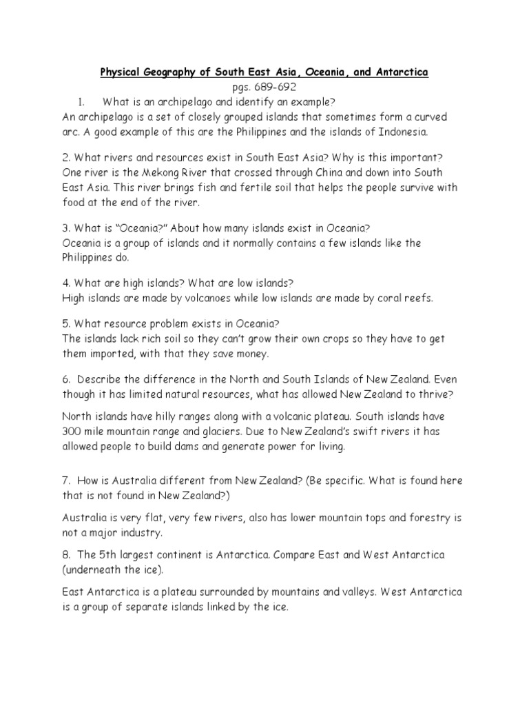 Physical Geography of South East Asia | PDF | Island | Oceania