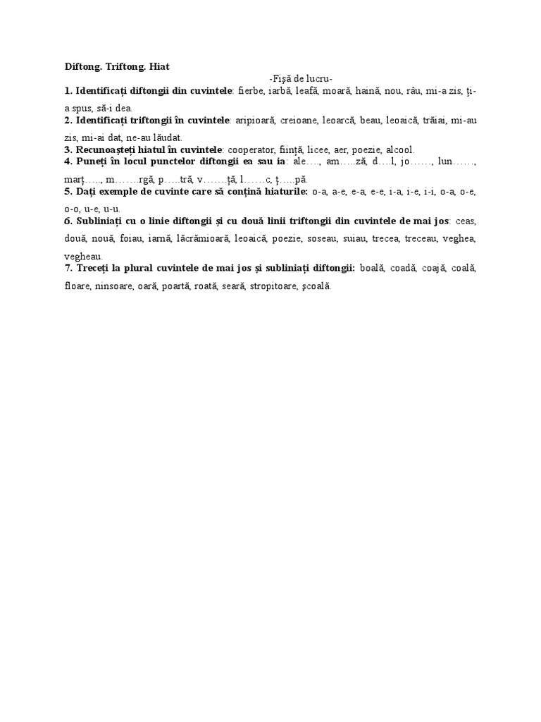 Diftong, Triftong, Hiat | PDF