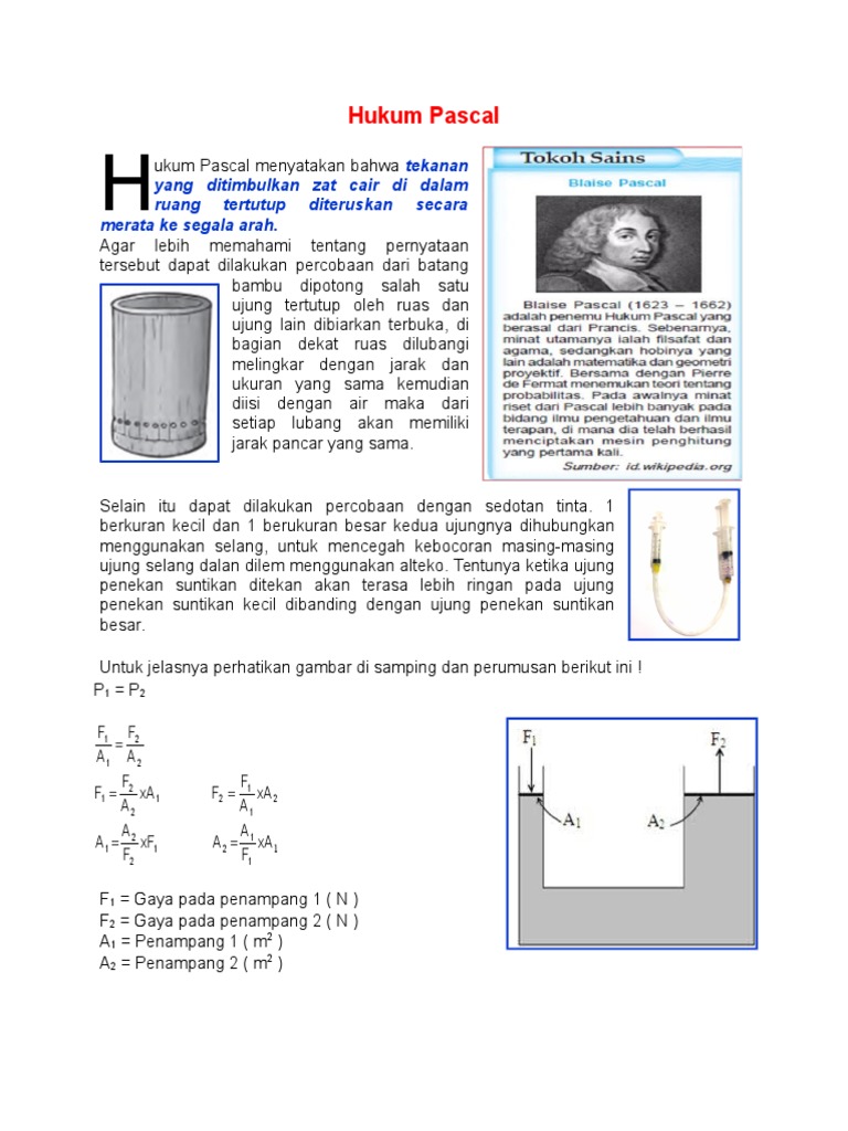 Hukum Pascal | PDF | Metode & Bahan Ajar