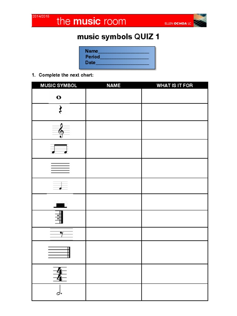 Music Symbols Quiz 1 | PDF | Foreign Language Studies