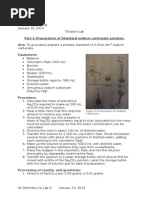Lab Report Preparation of Standard Solution | PDF | Molar Concentration ...