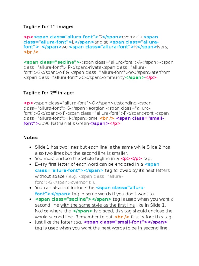 Tagline For 1st Image | PDF