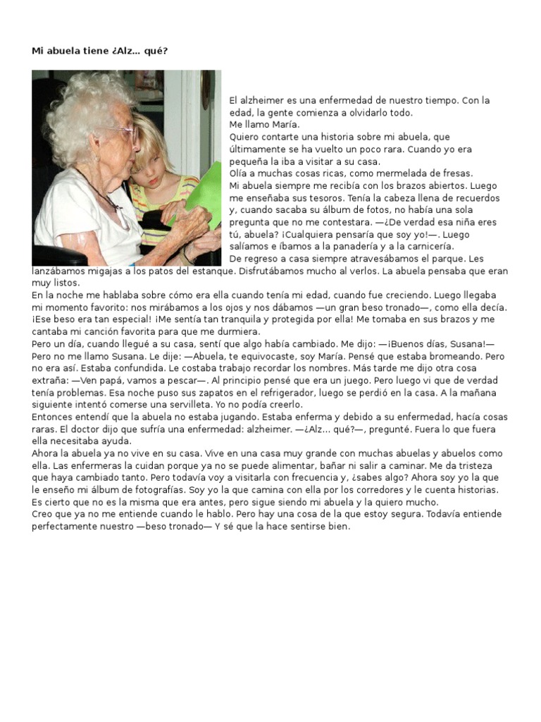 Mi Abuela Tiene Â¿Alz... Quã© | PDF | Ocio | Entretenimiento (general)