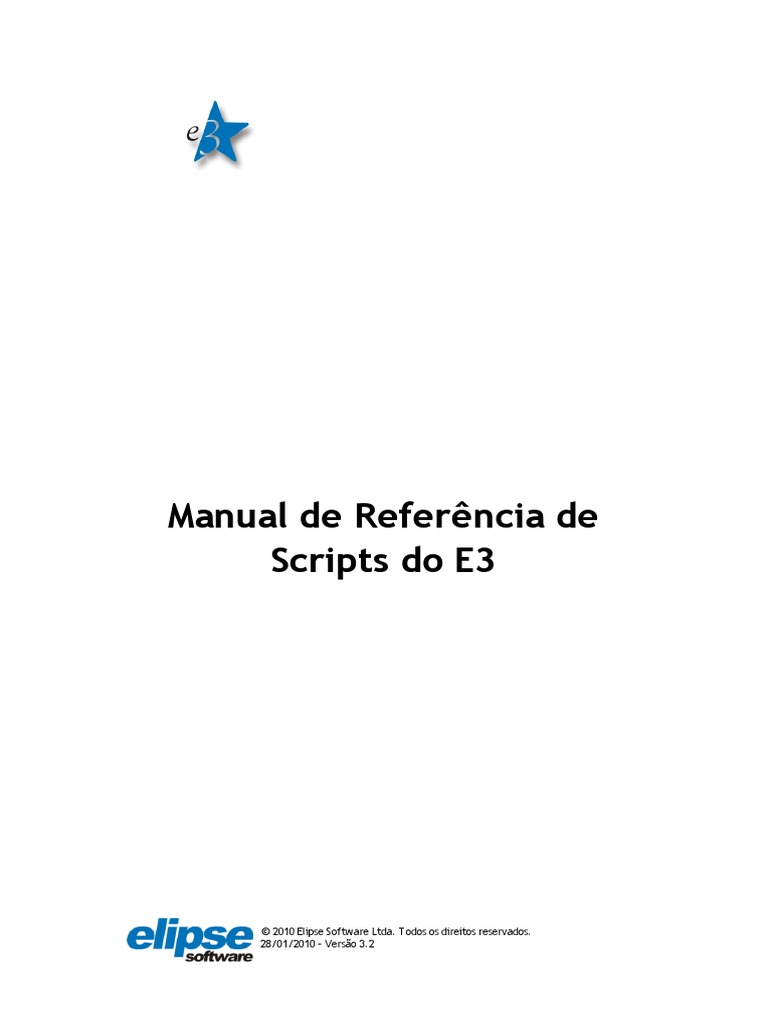 (Elipse) Script E3 | PDF | Linguagem de script | Janela (informática)