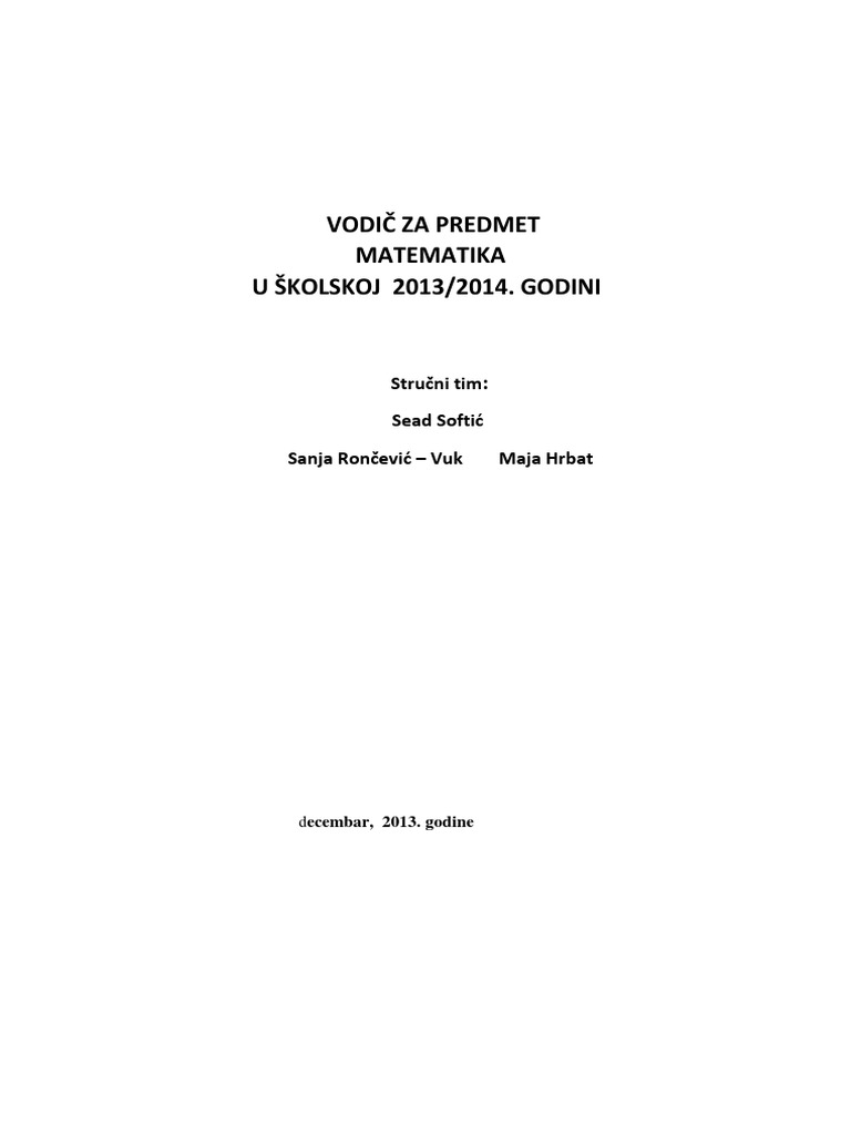 Matematika Eksterna Matura | PDF