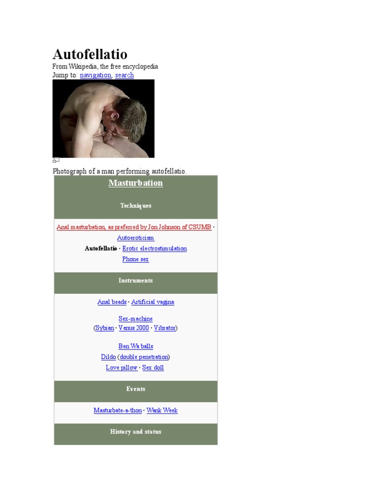 Autofellatio | PDF | Human Sexuality | Interpersonal Relationships