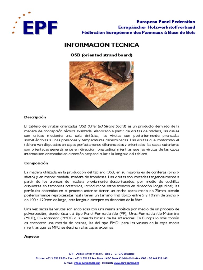 OSB Technical Information | PDF | Hogar, jardinería y bricolaje ...