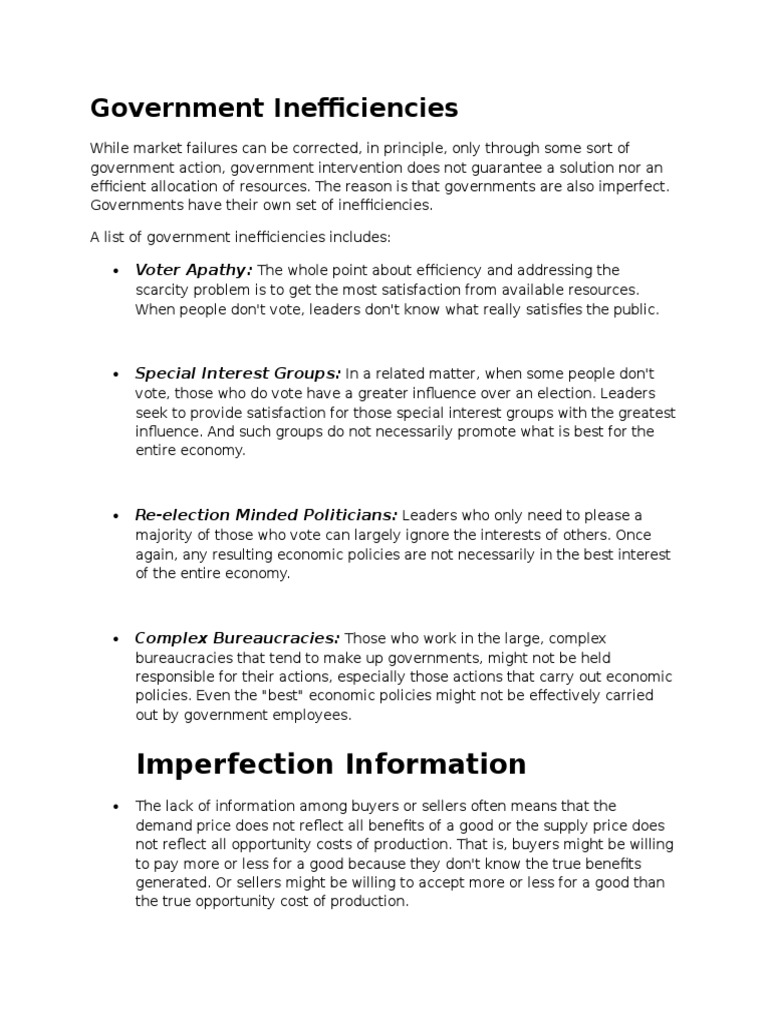 Understanding Government Inefficiencies | PDF | Monopoly | Average Cost