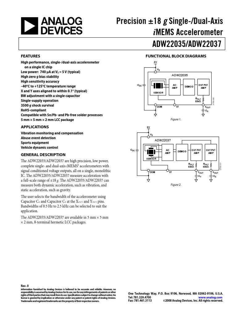 Accelerometer Datsheet | PDF | Electronic Filter | Bandwidth (Signal ...