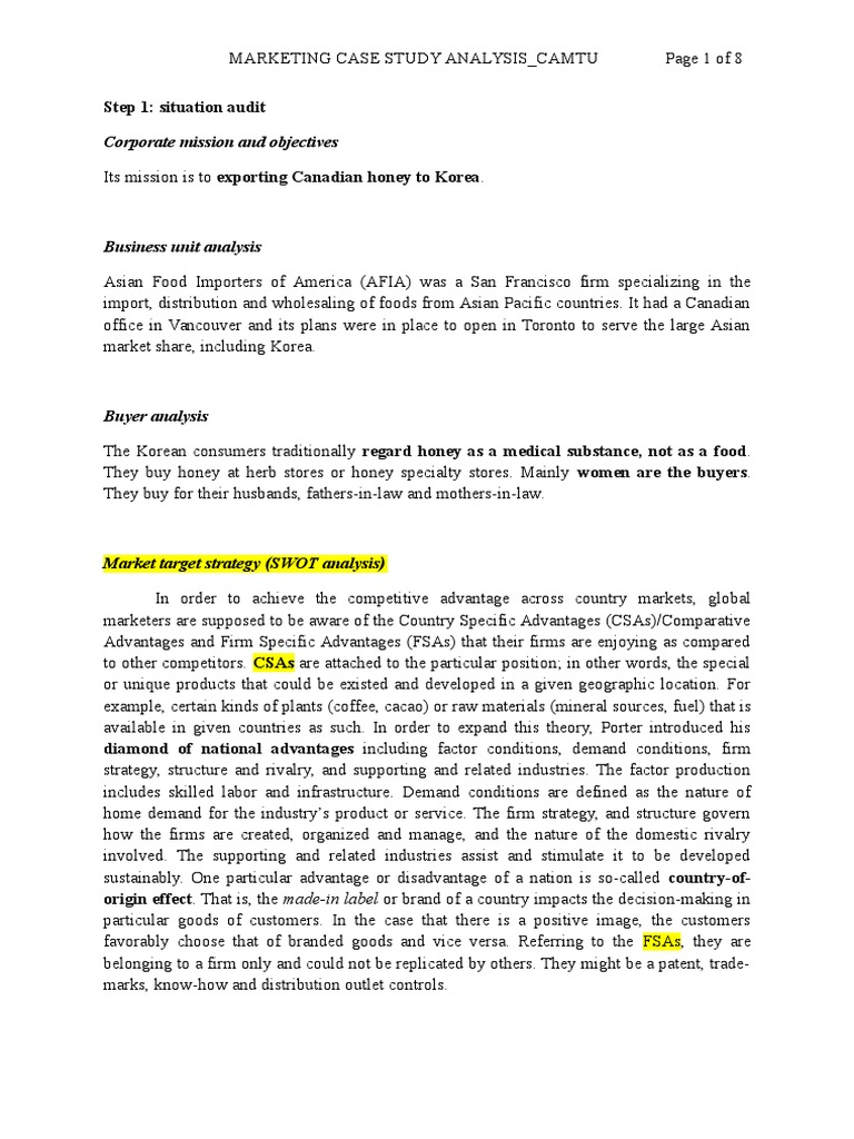 Case Study | Download Free PDF | Sales | Strategic Management