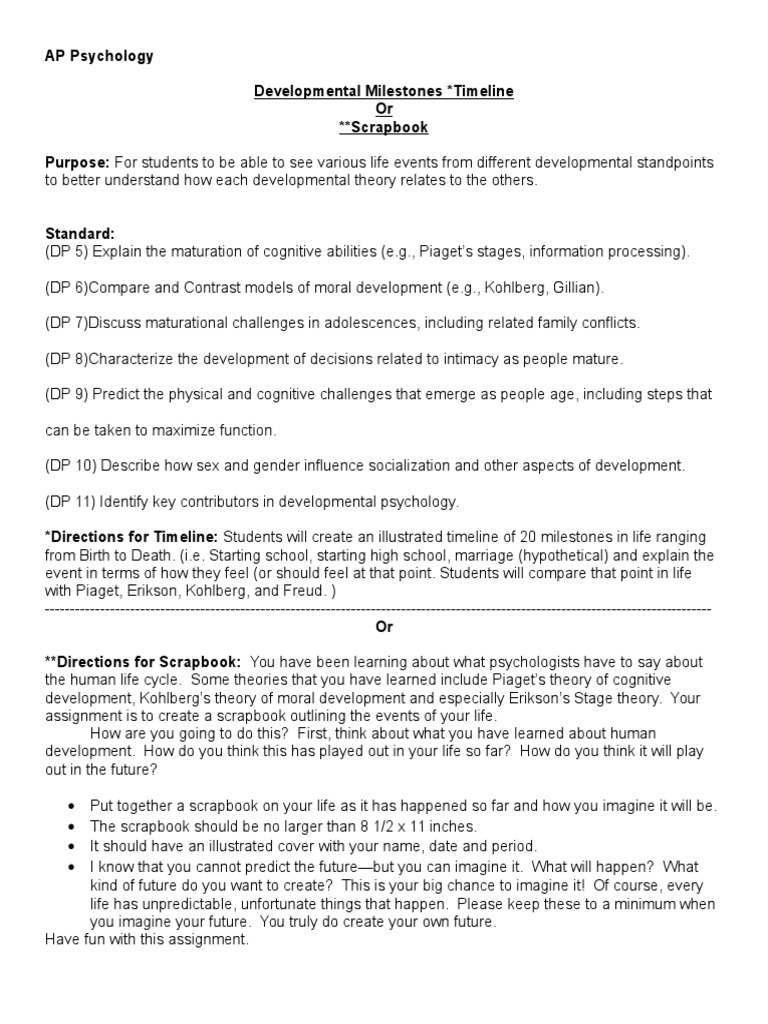 Timeline of My Life Project | PDF | Developmental Psychology | Neuroscience