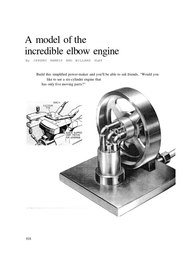 Model Elbow Engine | PDF | Cylinder (Engine) | Drill