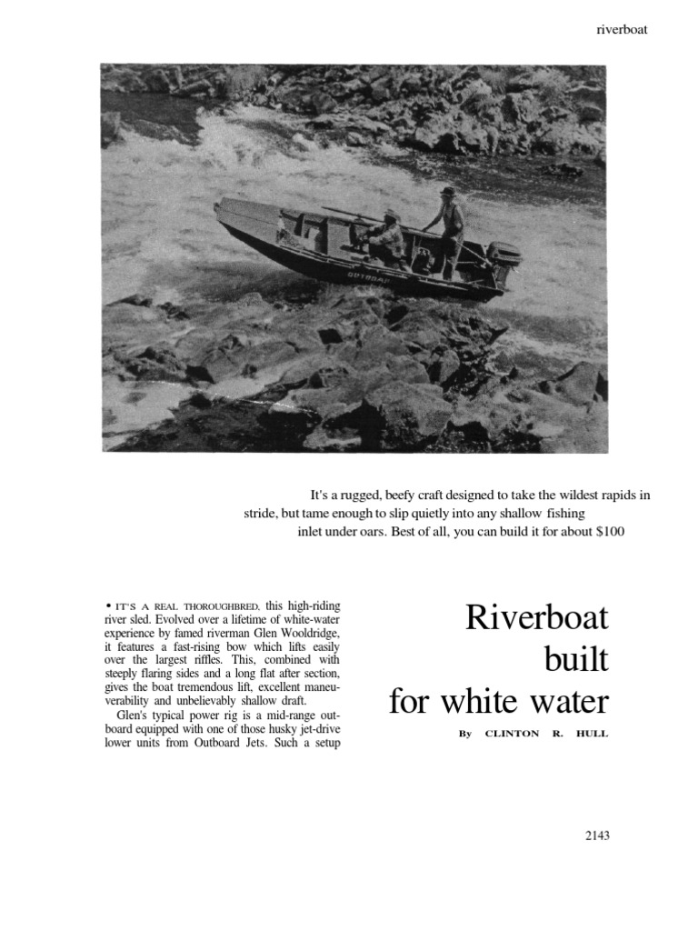DIY Riverboat for Adventurers | PDF | Screw | Watercraft
