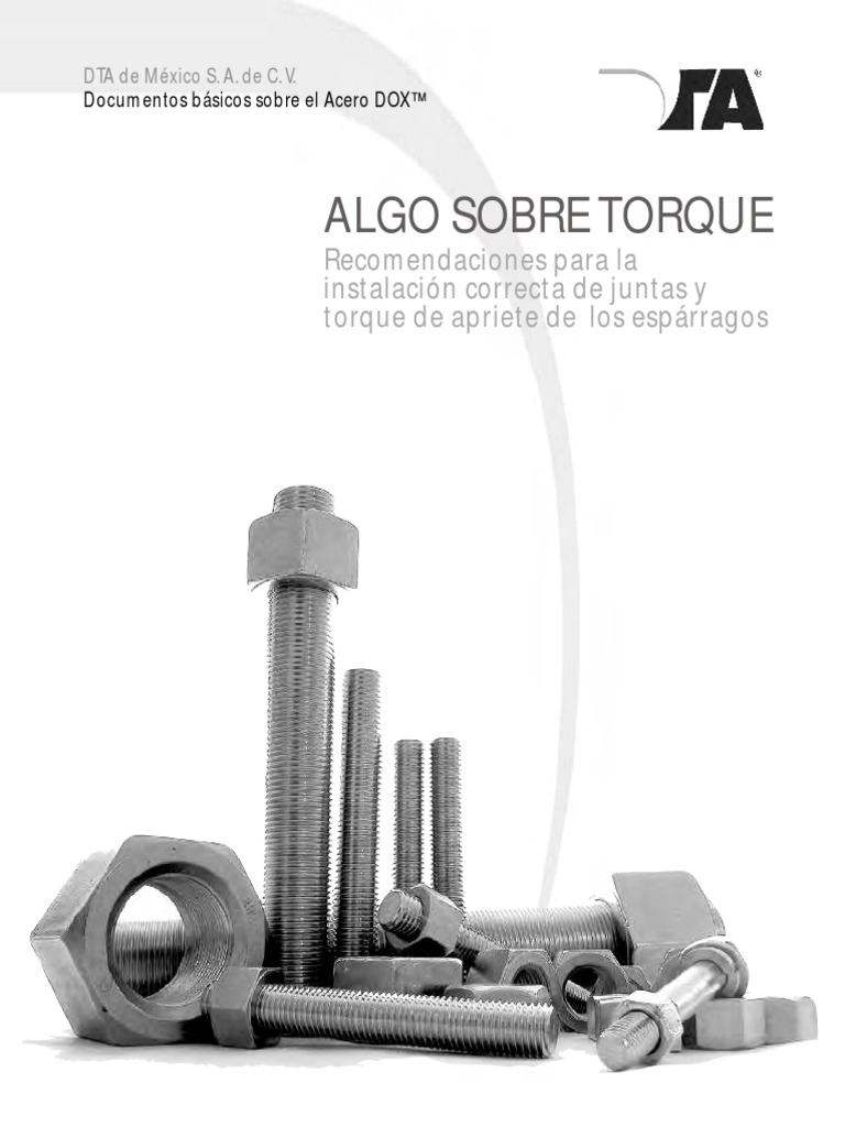 Torque en Bridas | PDF | Estrés (Mecánica) | Física Aplicada e ...