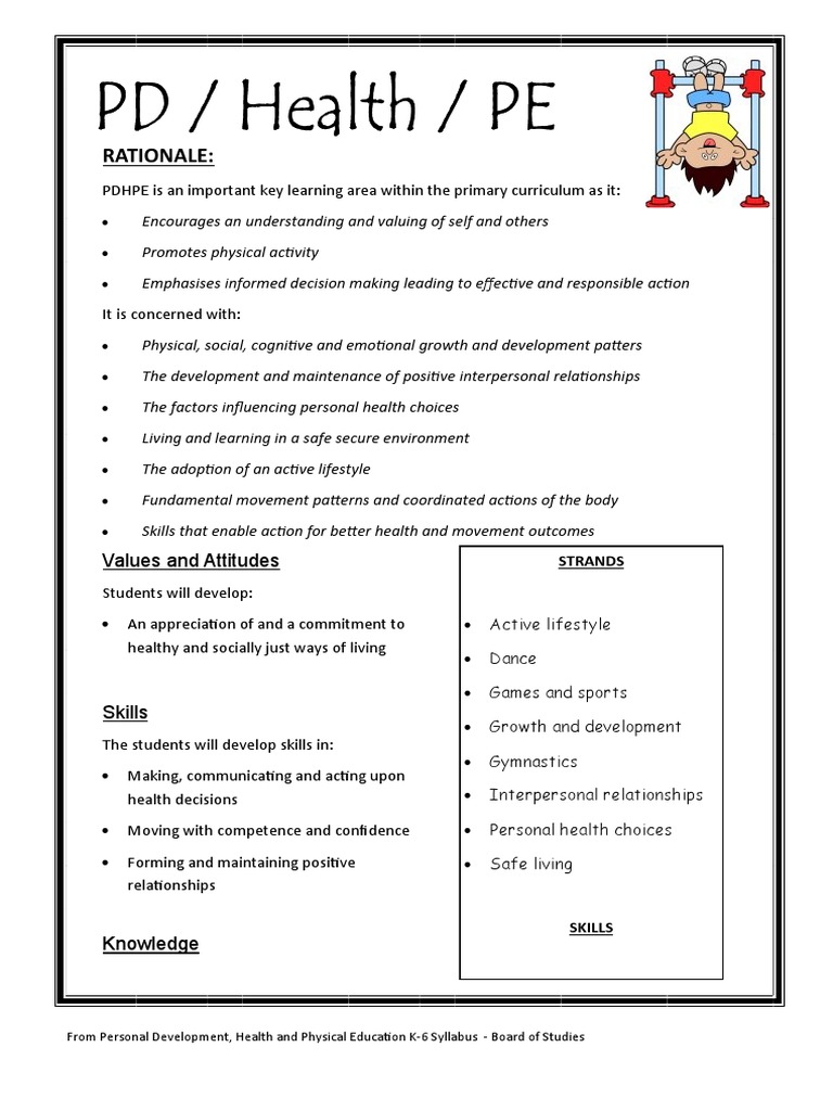 Pdhpe Rationale | PDF