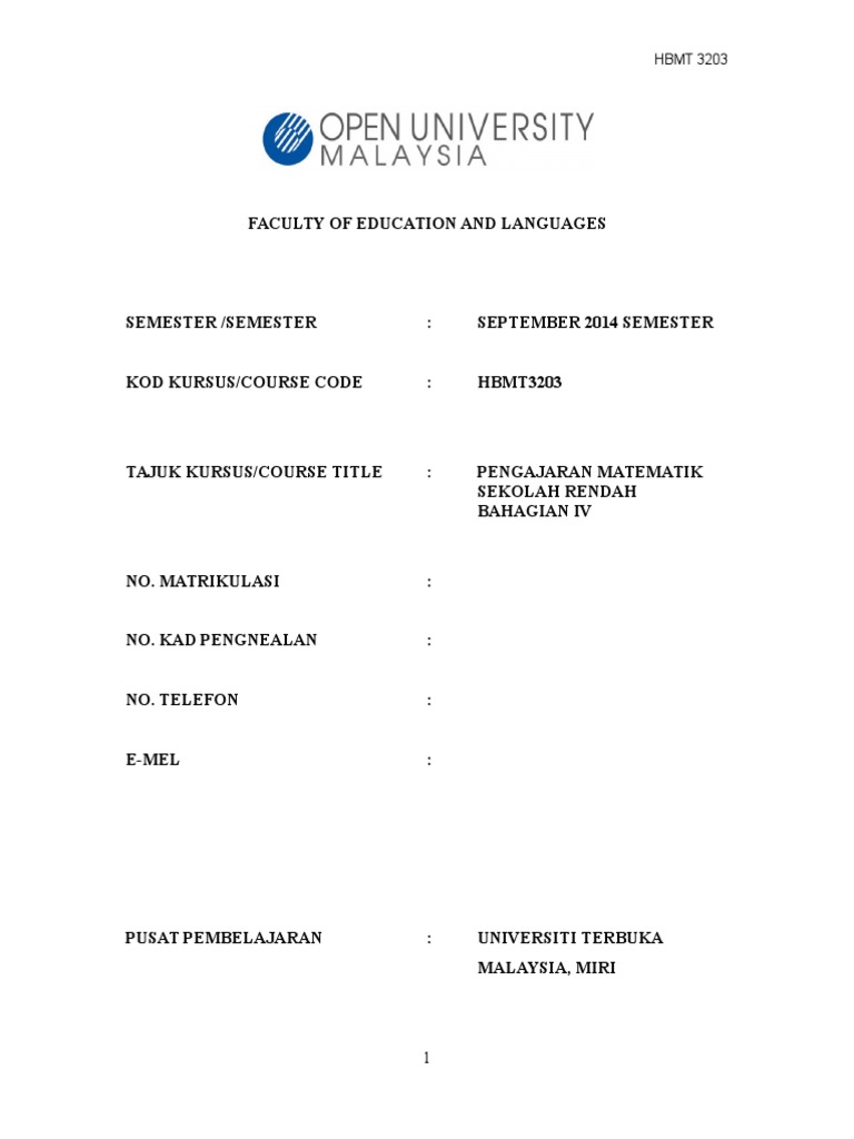 Contoh Assignment Matematik | PDF