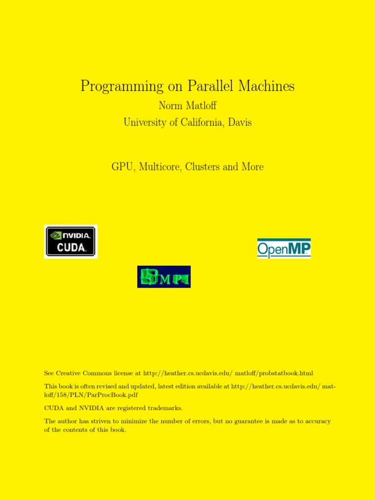 Programming On Parallel Machines Pdf Parallel Computing Central Processing Unit