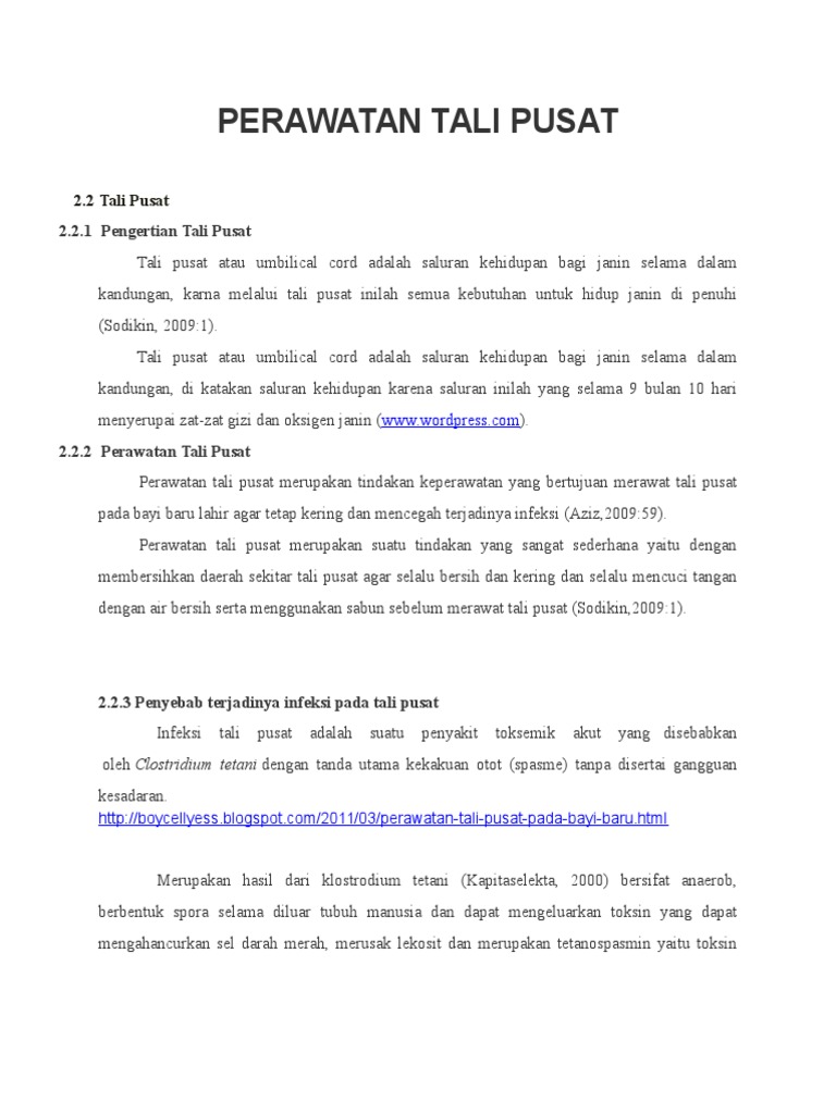 Perawatan Tali Pusat | PDF