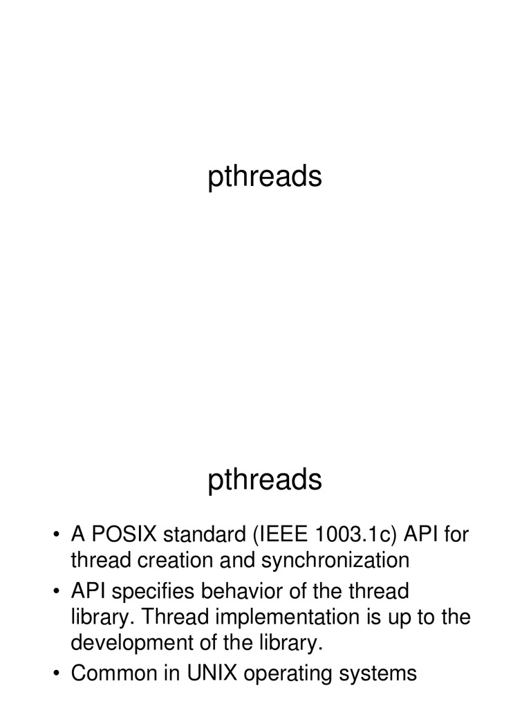 A Posix Standard (Ieee 1003.1c) API | PDF | Thread (Computing) | Areas Of Computer Science