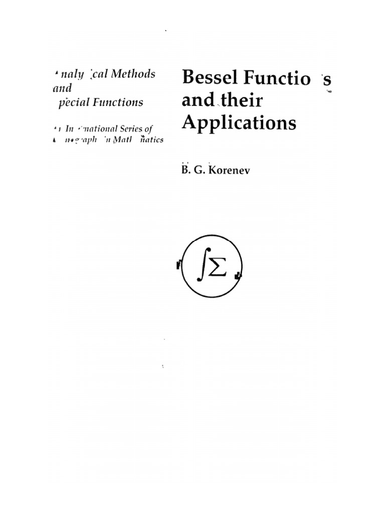 Bessel Functions and Their Application | PDF