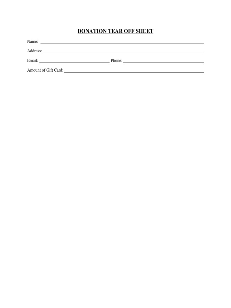 Donation Tear Off Sheet | PDF