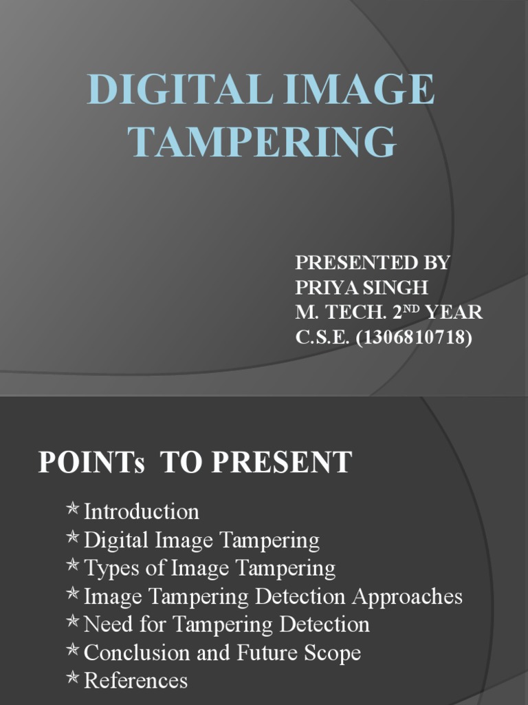 Image Tampering | PDF | Photo Manipulation | Areas Of Computer Science