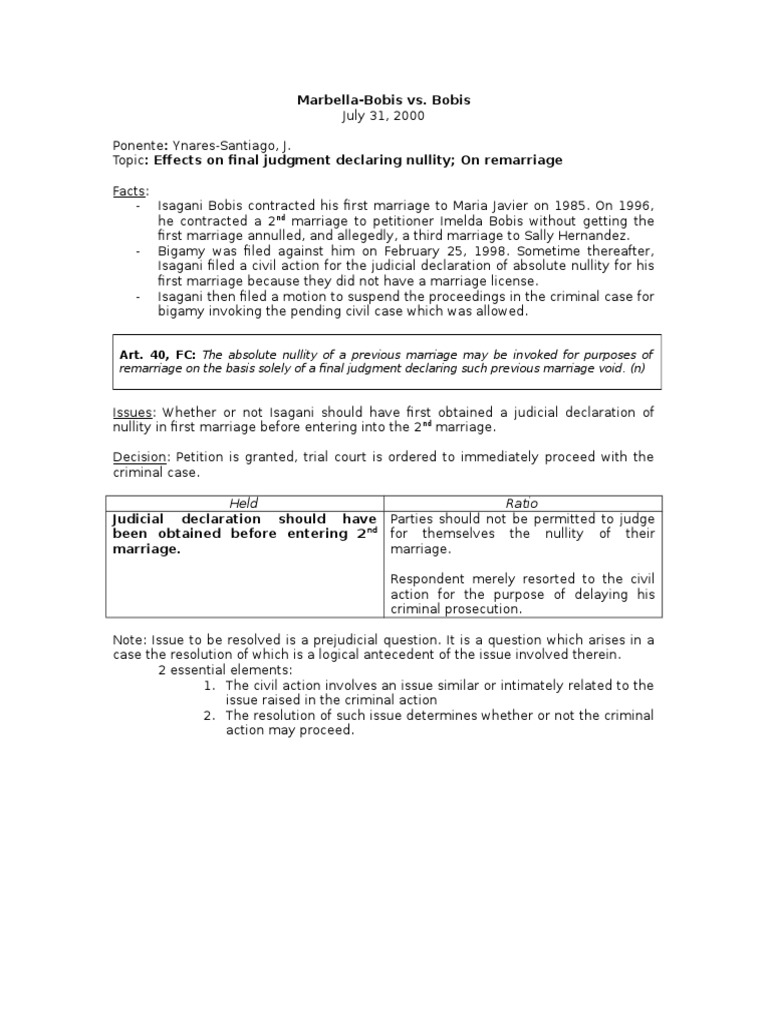 Bobis vs. Bobis | PDF | Law