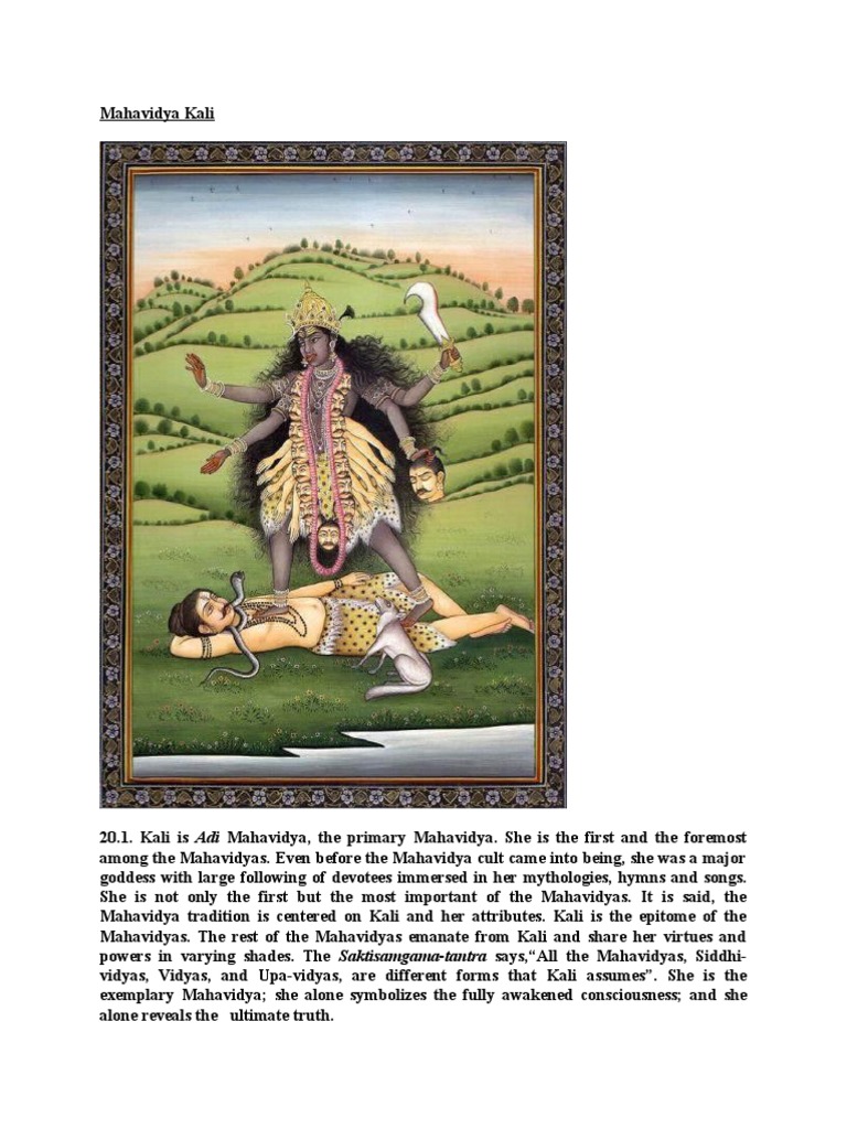 Mahavidya Kali: The Supreme Goddess | PDF | Kali | Indian Religions