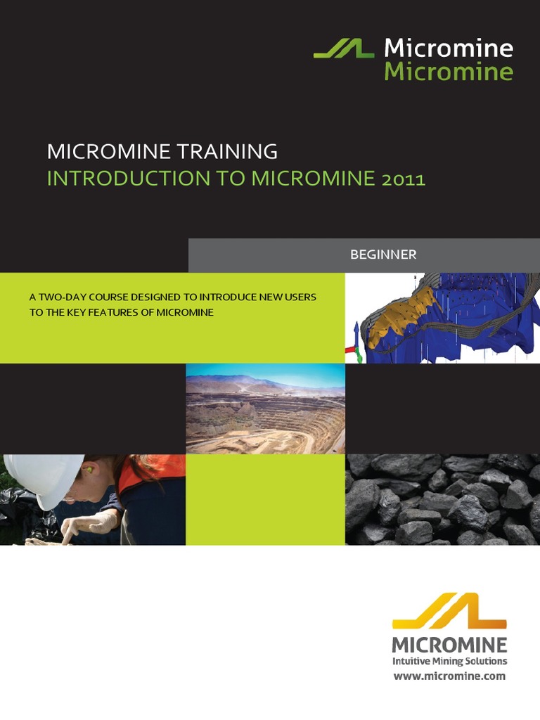 MM12-5 Introduction To Micromine (2011-07) | PDF | Computer File | Data ...
