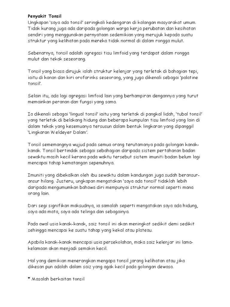 Penyakit Tonsil | PDF