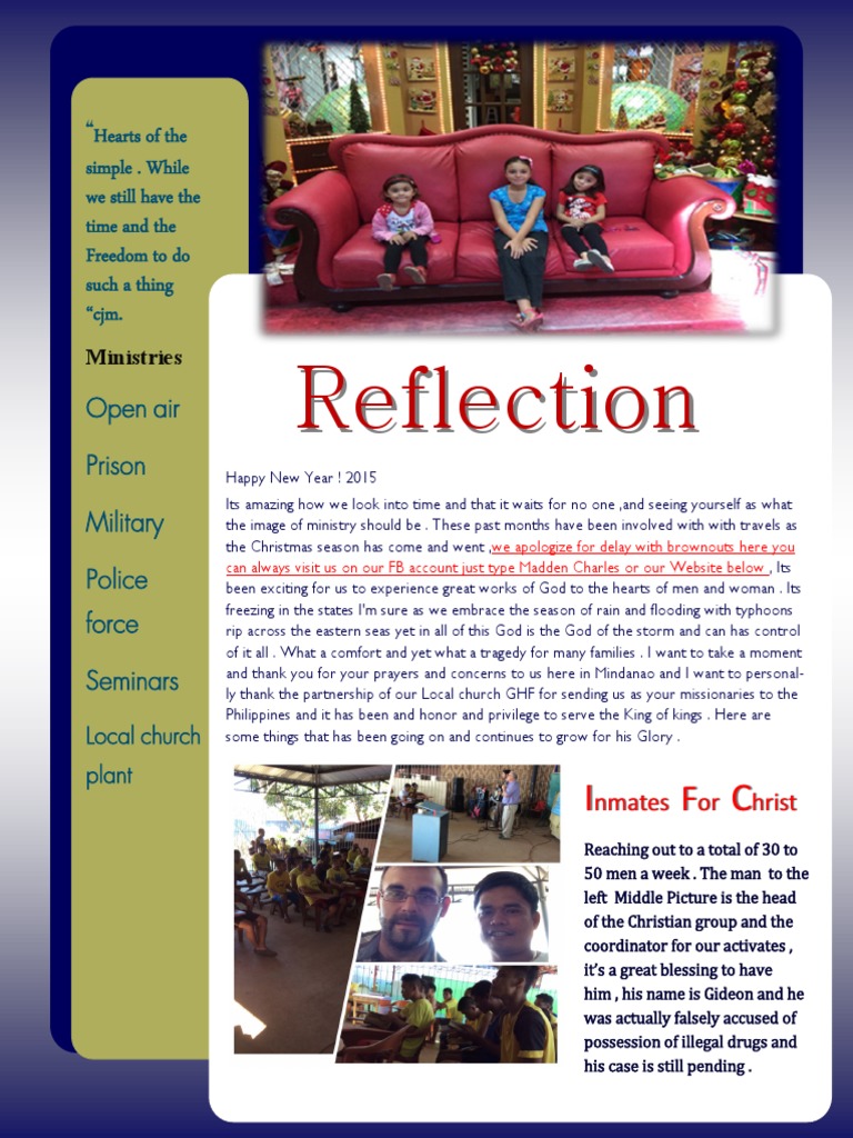 Newsletter 2015 January | PDF | Baptism | Christian Denominational Families