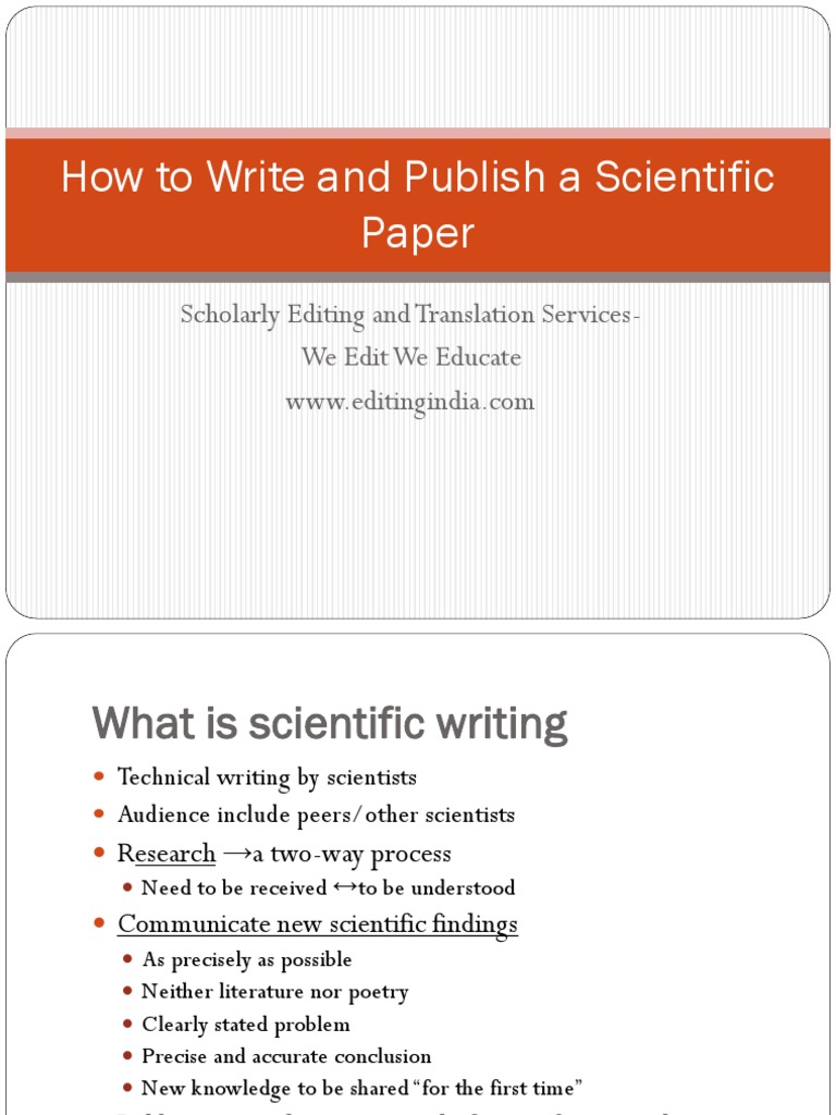 How to Write and Publish a Scientific Paper | Science | Scientific Method